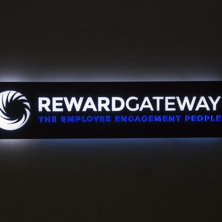 Reward Gateway | Acrylic face signs | Signs | Media Design
