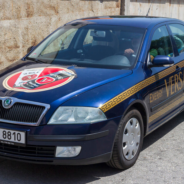 Branding of Versace Energy Drink's company vehicles | Media Design