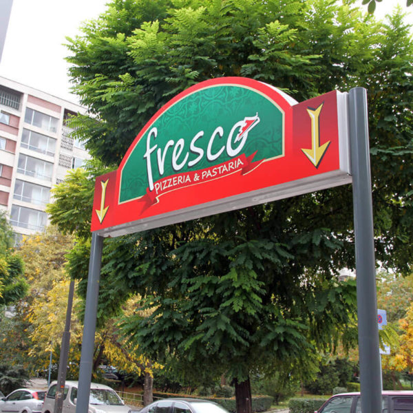 Illuminated flexible face signs for Fresco | Sings | Media Design