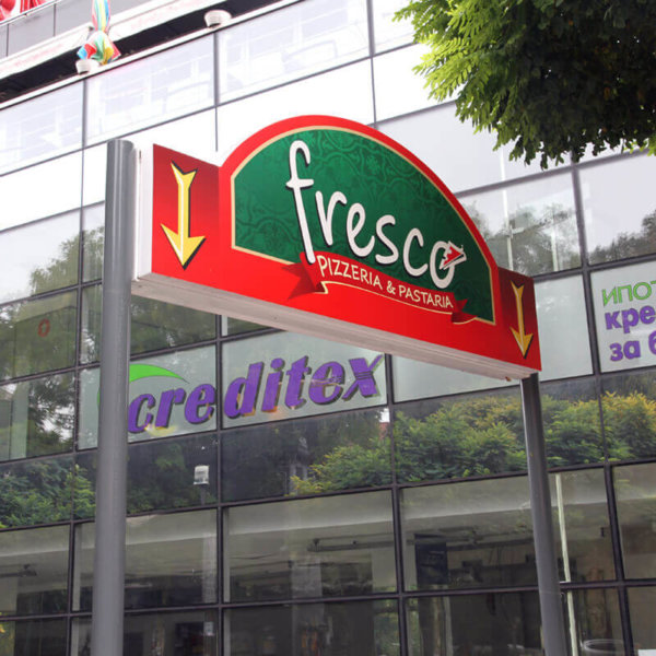 Illuminated flexible face signs for Fresco | Sings | Media Design
