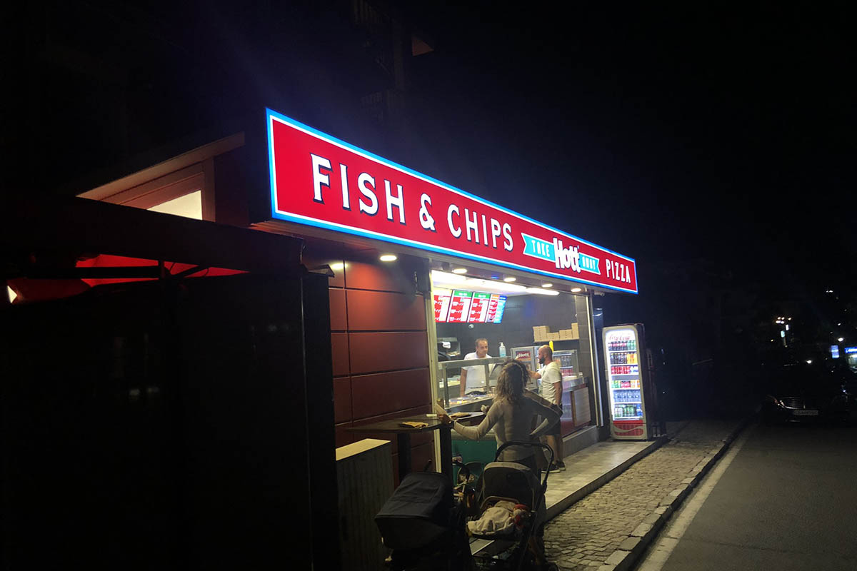 Eleven meters long illuminated sing | Flexible face signs | Signs