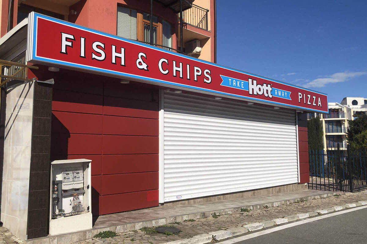 Eleven meters long illuminated sing | Flexible face signs | Signs