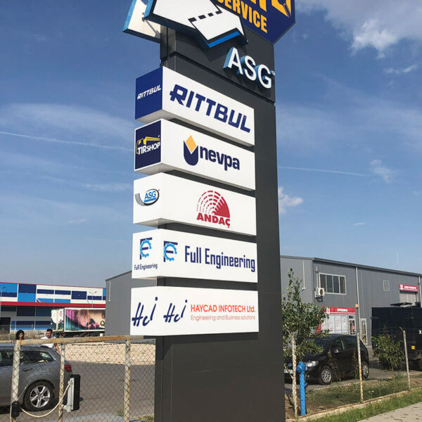 New illuminated signs for ASG totem | Totems | Outodoor ads