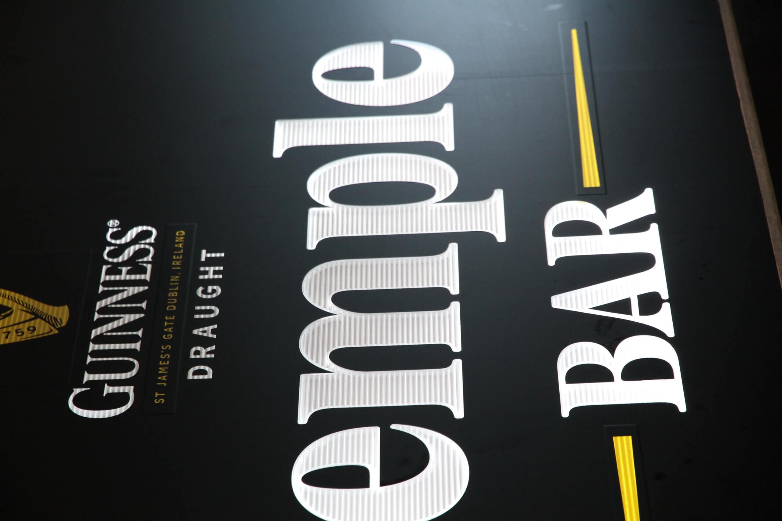 Spectacular illuminated sign for Temple Bar, Plovdiv