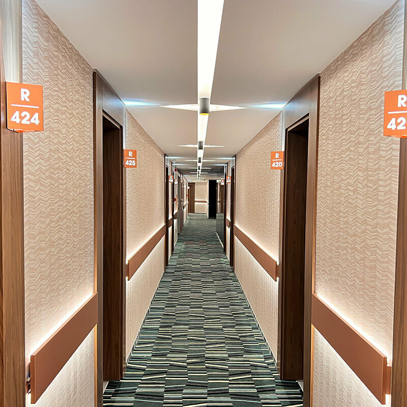 Signs for hotel rooms in SPA Hotel Santé | Interior Signs