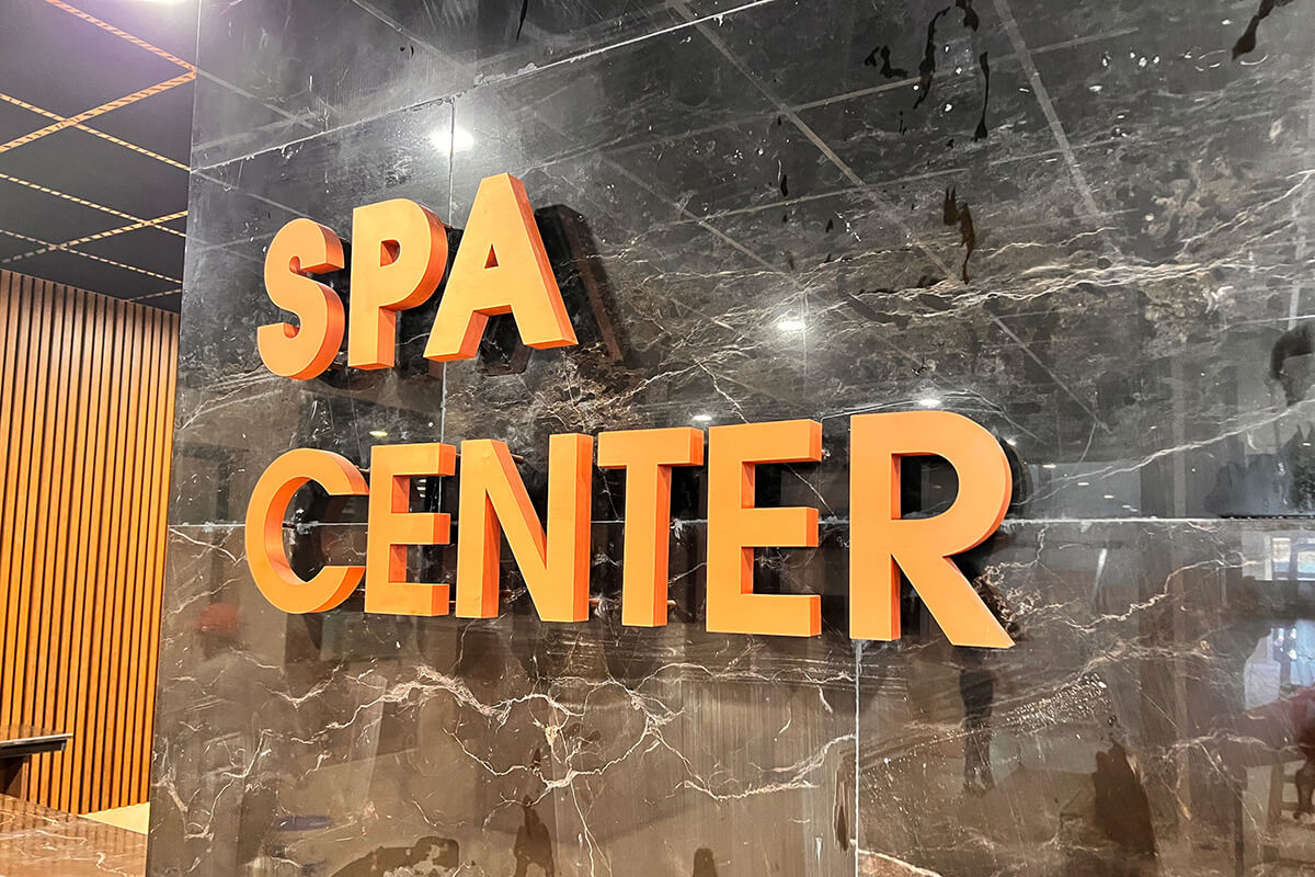 Interior channel letters SPA CENTER for hotel Sante, Velingrad
