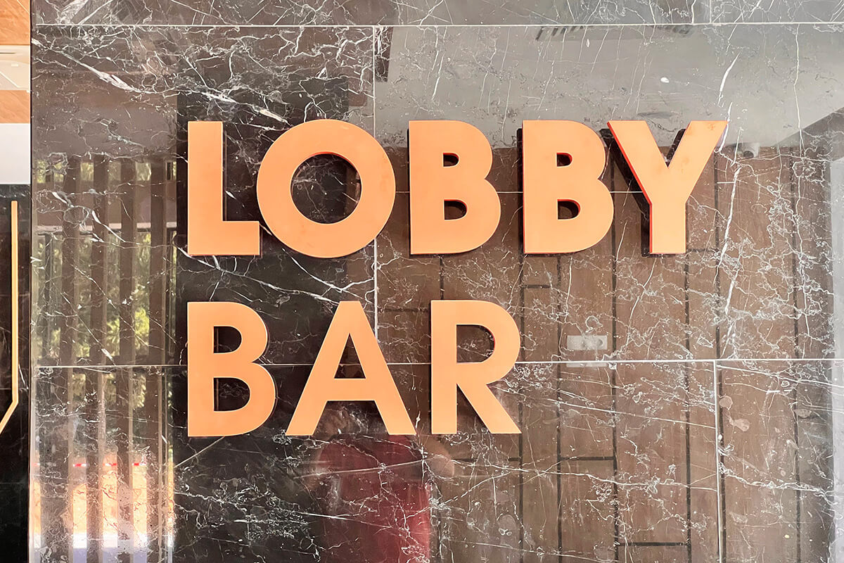 Interior channel letters Lobby Bar for SPA Hotel Sante, Velingrad