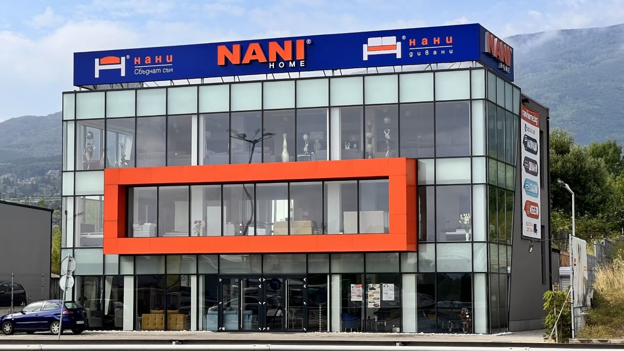 Illuminated flexible face sign and channel letters - NANI HOME, Sofia